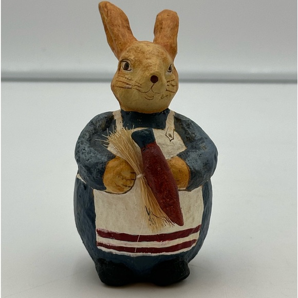 Hand Crafted | Holiday | Vintage Easter Bunny Paper Mache Girl ...